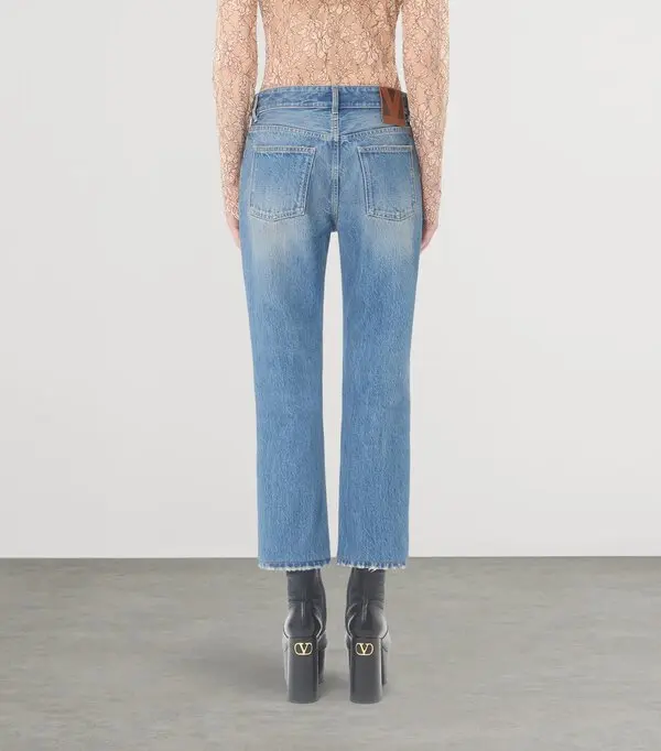 Valentino Garavani Cropped Straight Leg Jeans