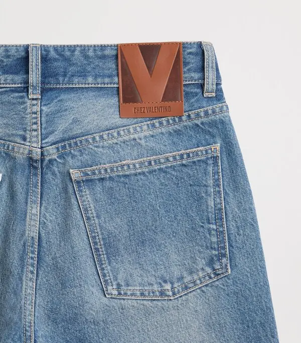 Valentino Garavani Cropped Straight Leg Jeans