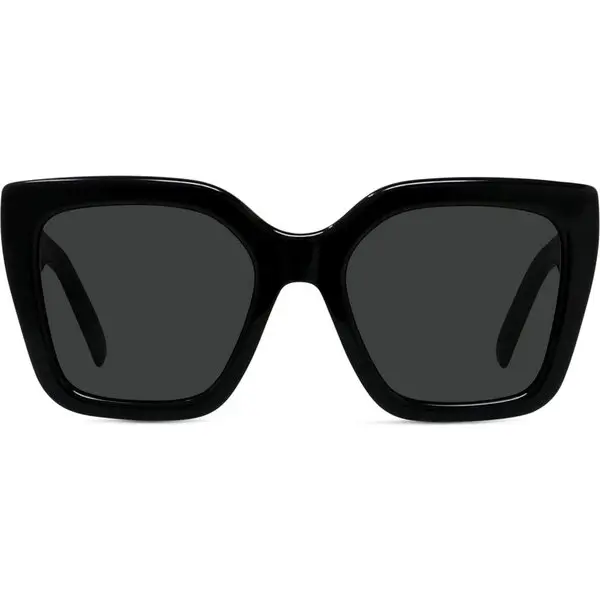 Givenchy Bold Square Sunglasses - Shiny Black/smoke