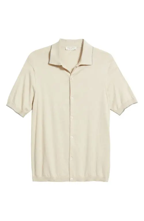 JACK VICTOR Harrison Knit Button-up Shirt - Sand