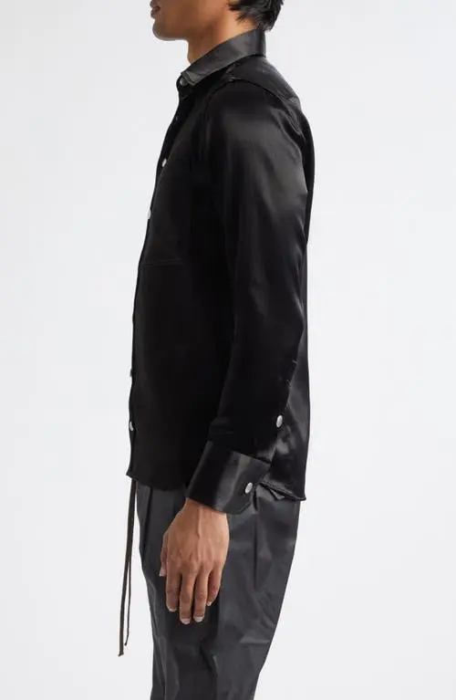 JKEEFER Greg Satin Western Shirt