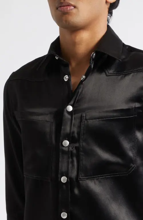 JKEEFER Greg Satin Western Shirt
