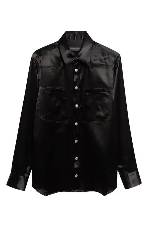 JKEEFER Greg Satin Western Shirt