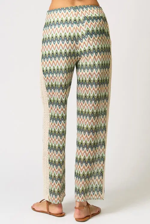 Central Park West Celine Crochet Wide Leg Pants