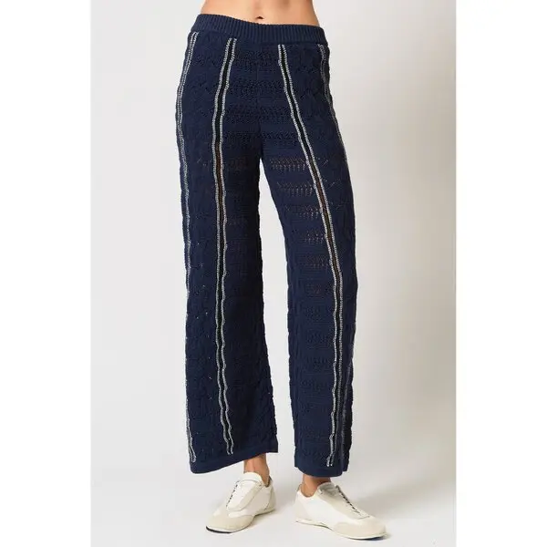 Central Park West Amber Novelty Stitch Sweater Pant