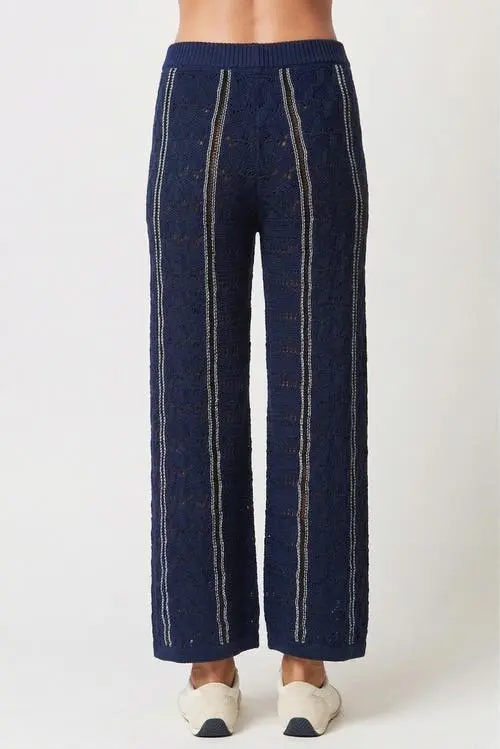 Central Park West Amber Novelty Stitch Sweater Pant
