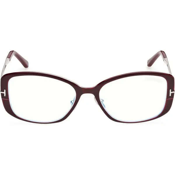 TOM FORD Rectangular Eyeglasses - Burgundy Enamel/palladium