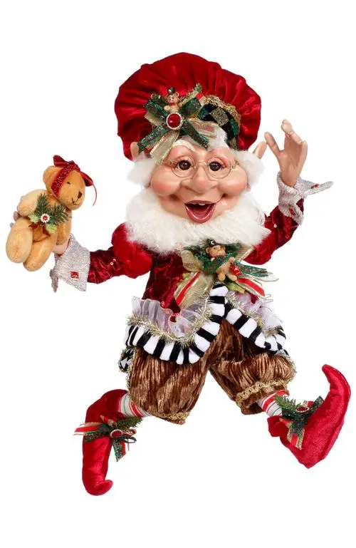 MARK ROBERTS Teddy Bear Elf - Red