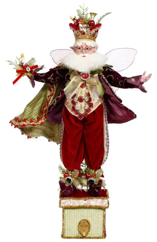 MARK ROBERTS Christmas Eve Fairy Stocking Holder - Red