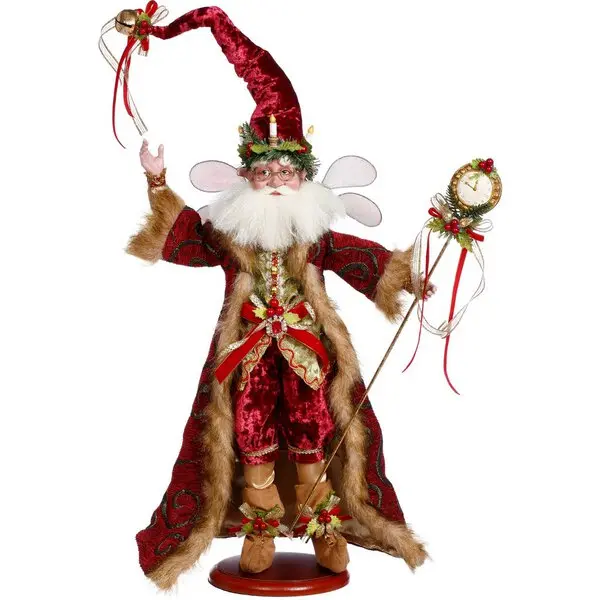 MARK ROBERTS Father Christmas Fairy On Base - Red
