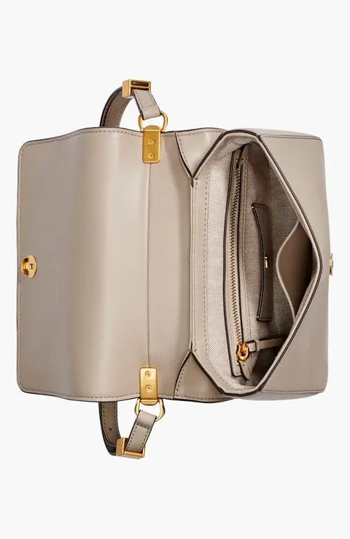 Donna Karan New York Jericho Croc-effect Suede Shoulder Bag - Moth
