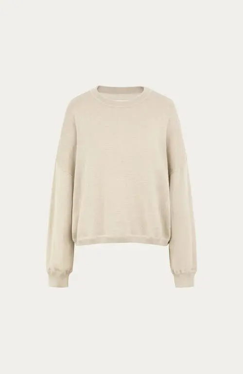 JUANA Nilo Knitted Crewneck In Merino Wool, Silk, And Hemp - Beige