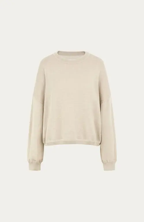 JUANA Nilo Knitted Crewneck In Merino Wool, Silk, And Hemp - Beige