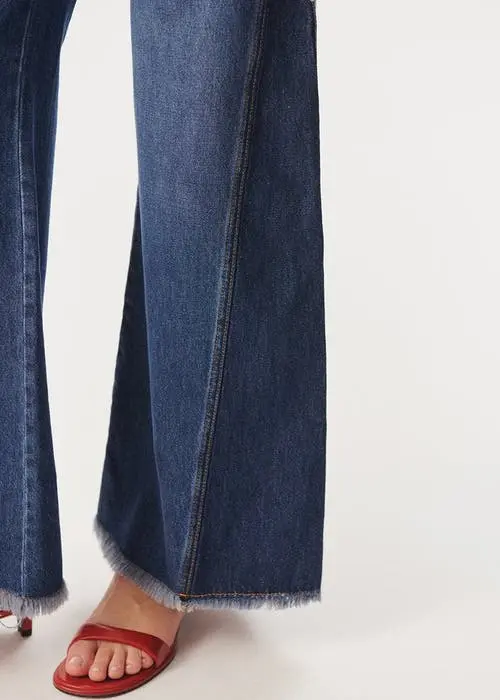 EXQUISE Wide Leg Denim Pants