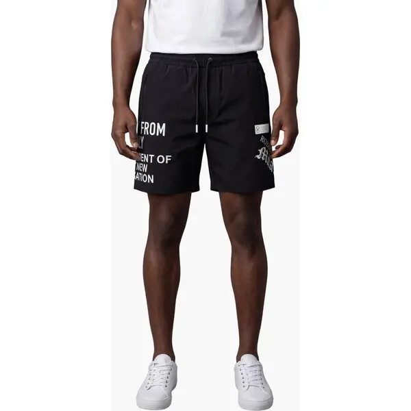 ROBERTO VINO All-over Graphic Swim Trunks - Black