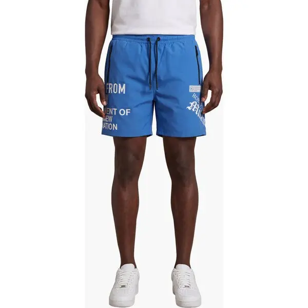 ROBERTO VINO All-over Graphic Swim Trunks - Blue