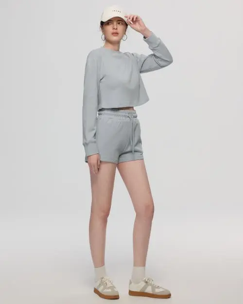 JUANA Off Hours Natural Crewneck Sweater - Light Blue