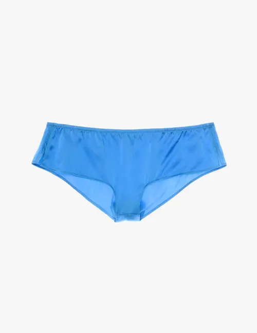 Araks Gal Short In Shiny Stretch Silk Charmeuse - Bluet