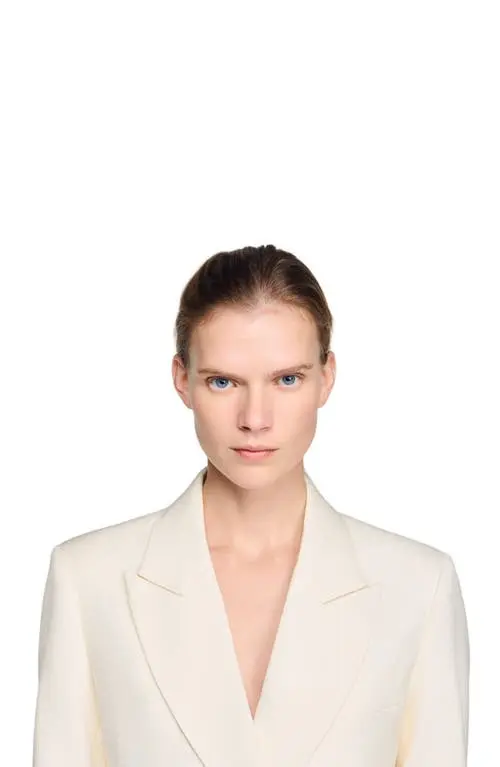Sandro Double-breasted Tailored Jacket - Ecru