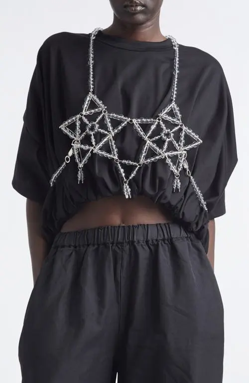 Noir Kei Ninomiya Beaded Safety Pin Harness - Silver