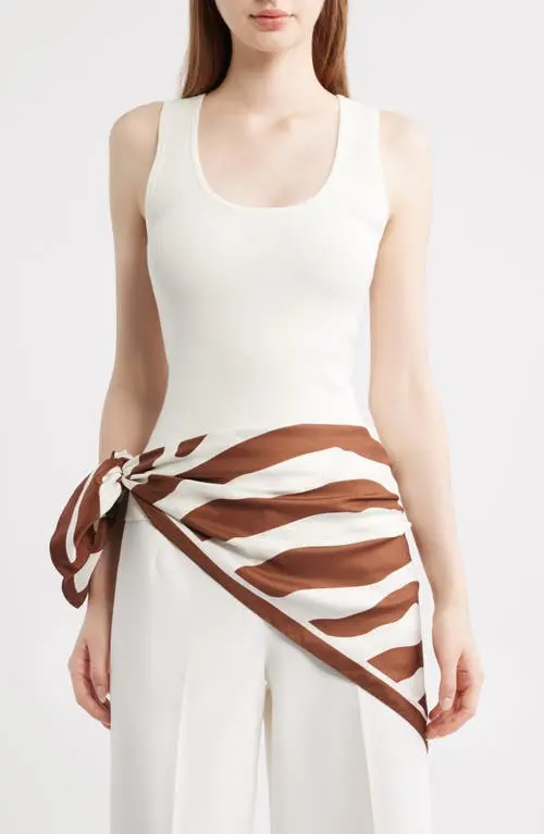 Lele Sadoughi Zebra Scarf - Walnut