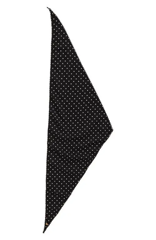 Lele Sadoughi Picot Trim Triangle Scarf - Jet Dot