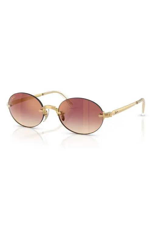 Ray-ban Oval Rimless Sunglasses - Arista/clear Violet