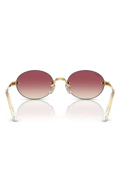 Ray-ban Oval Rimless Sunglasses - Arista/clear Violet