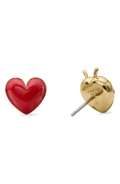Kate Spade New York Mismatched Heart And Ladybug Stud Earrings