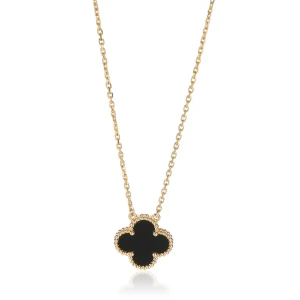 Van Cleef & Arpels Yellow Gold Onyx Vintage Pendant Necklace - Yellow_gold