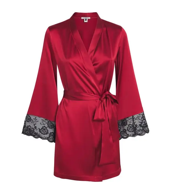 GILDA & PEARL Silk Muse Robe - Red