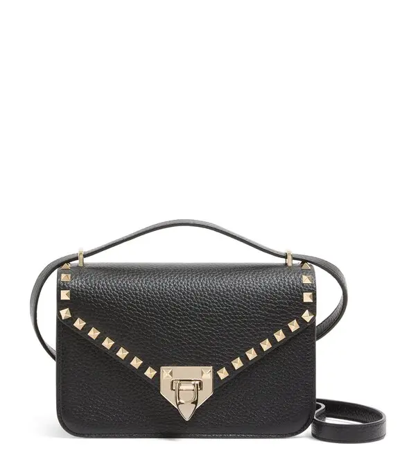 Valentino Garavani Grained Leather Rockstud Shoulder Bag