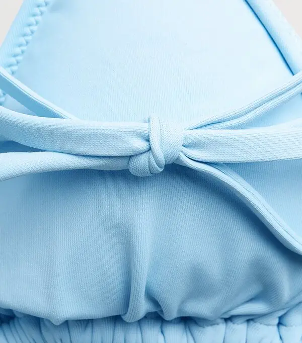 Melissa Odabash Menorca Bikini Top With Gold-tone Horsebit Detail - Blue