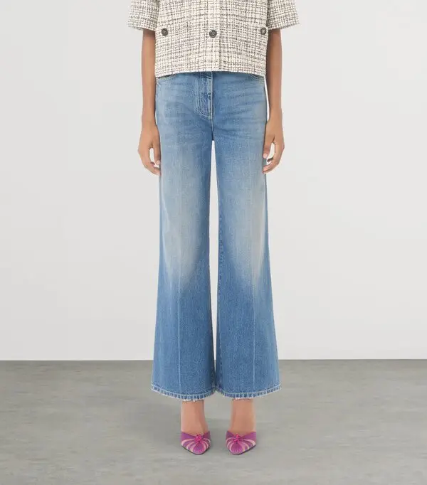 Valentino Garavani Vlogo Wide-leg Jeans