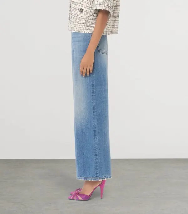Valentino Garavani Vlogo Wide-leg Jeans