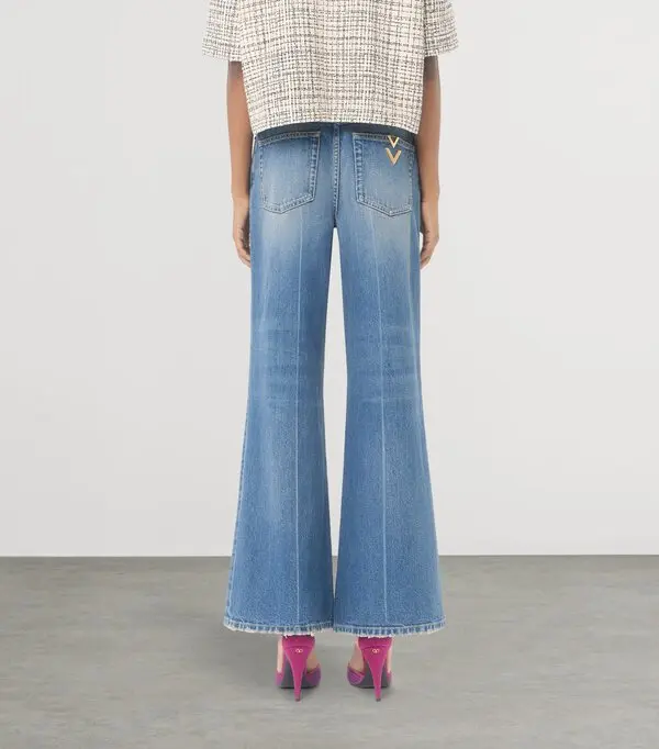 Valentino Garavani Vlogo Wide-leg Jeans