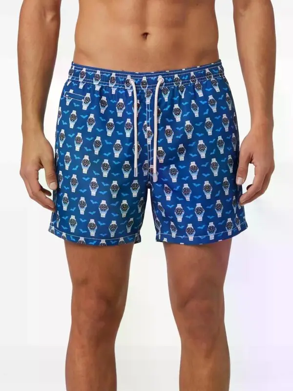 MC2 SAINT BARTH Printed Swim Shorts - Blue