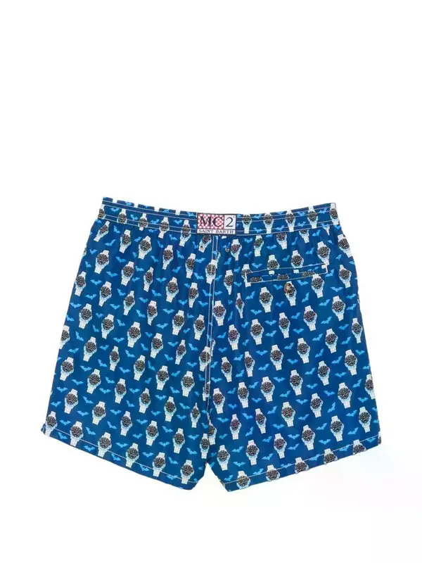 MC2 SAINT BARTH Printed Swim Shorts - Blue