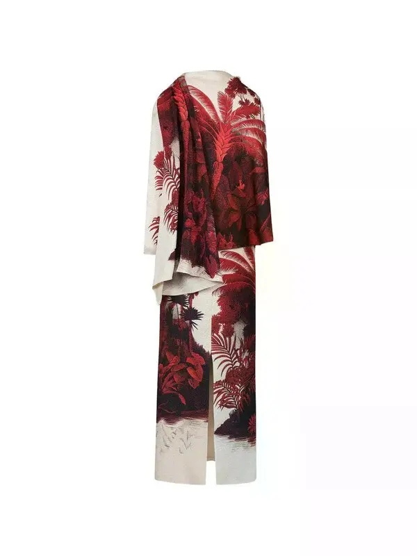 Johanna Ortiz Ocean Of Secrets Silk Cape - Neutrals