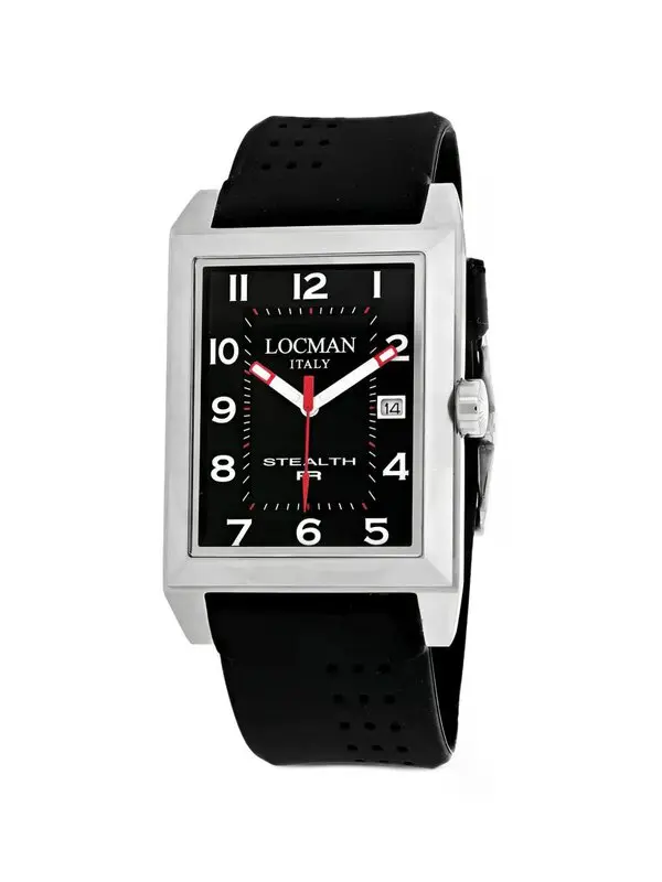 Locman Stealth R Rectangle Watch 34mm - Black