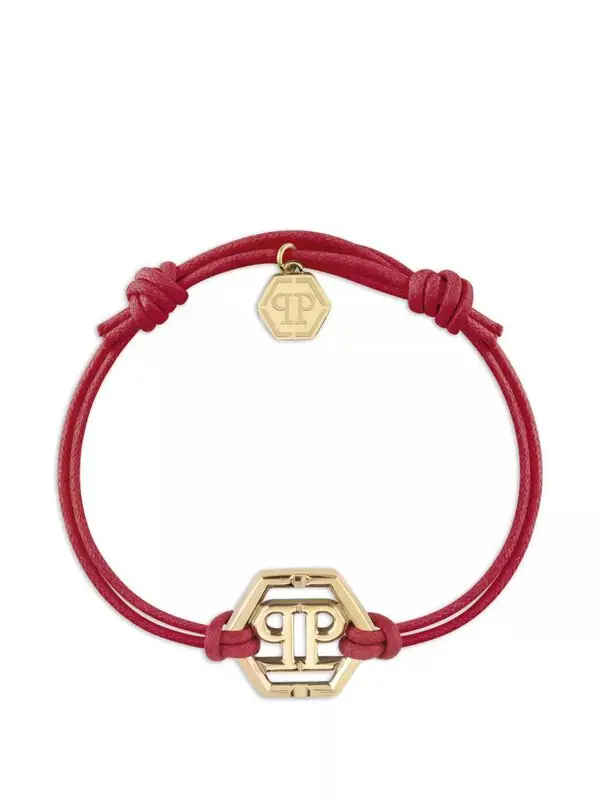 Philipp Plein Linked Logo Plaque Bracelet - Gold