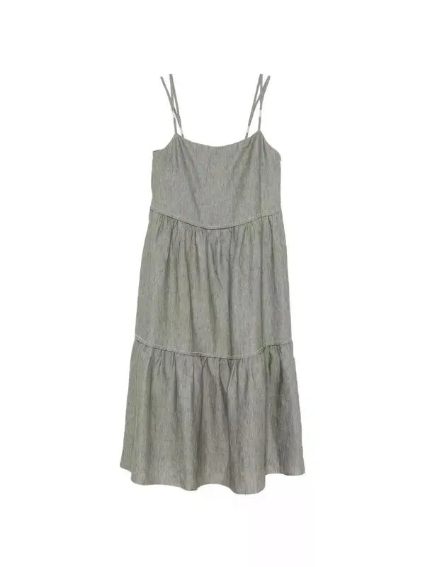 Peserico Tiered Sleeveless Midi Dress - Green