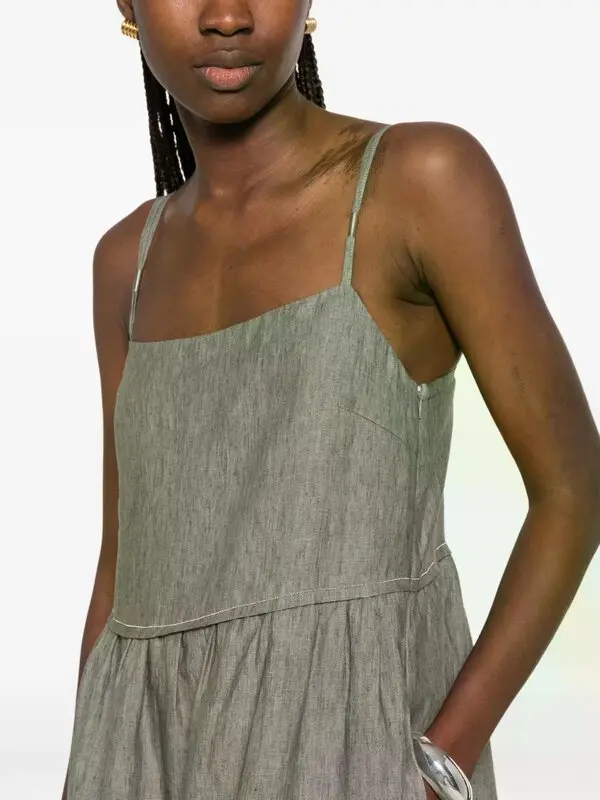 Peserico Tiered Sleeveless Midi Dress