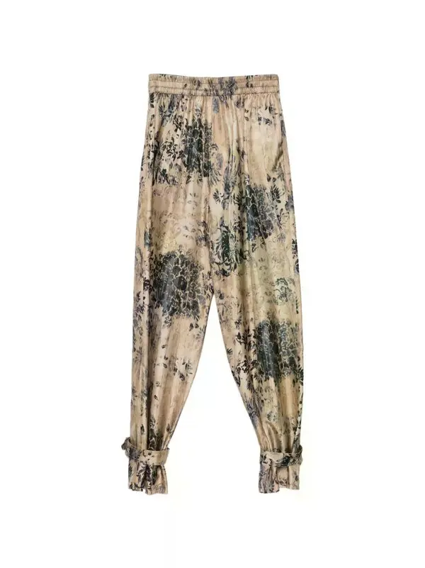 Antonio Marras Floral Print Pleated Trousers