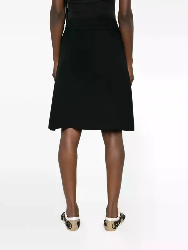 Giorgio Armani Silk Belted Midi Skirt