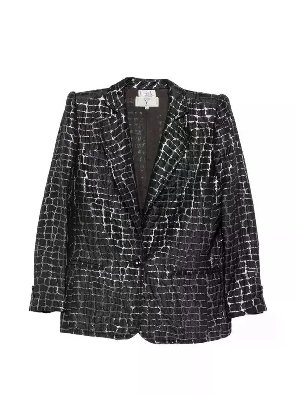 Valentino Garavani 1980s Crocodile-effect Blazer Jacket