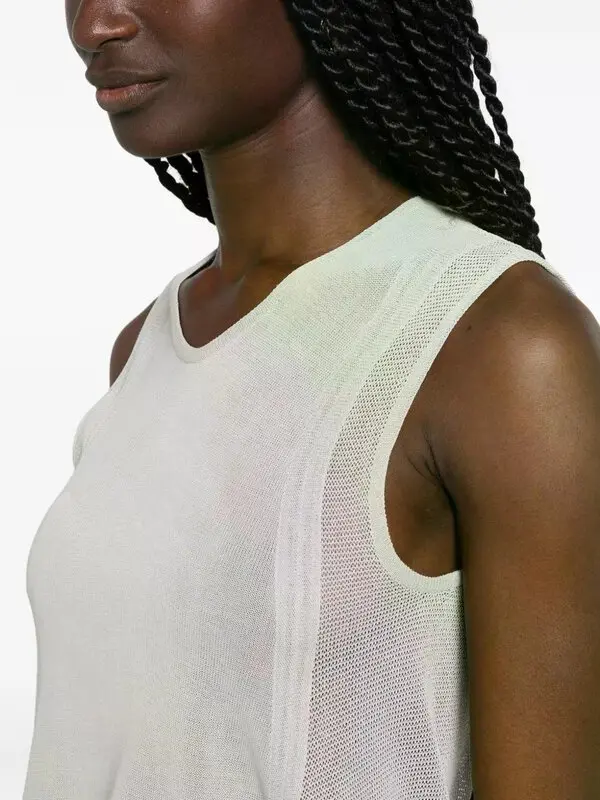 Giorgio Armani Mesh-panel Sleeveless Top