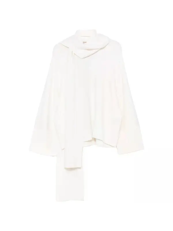 Barbara Bui Scarf Detail Sweater - Neutrals
