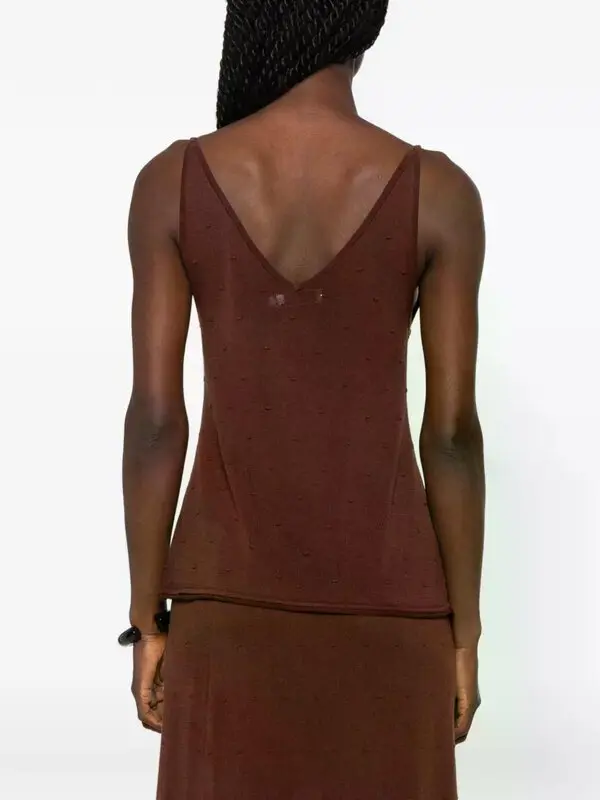 VIKTORIA CHAN Kalida Dot-texture Tank Top