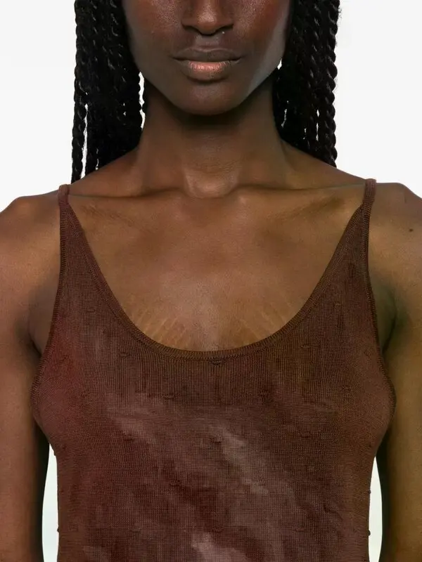 VIKTORIA CHAN Kalida Dot-texture Tank Top